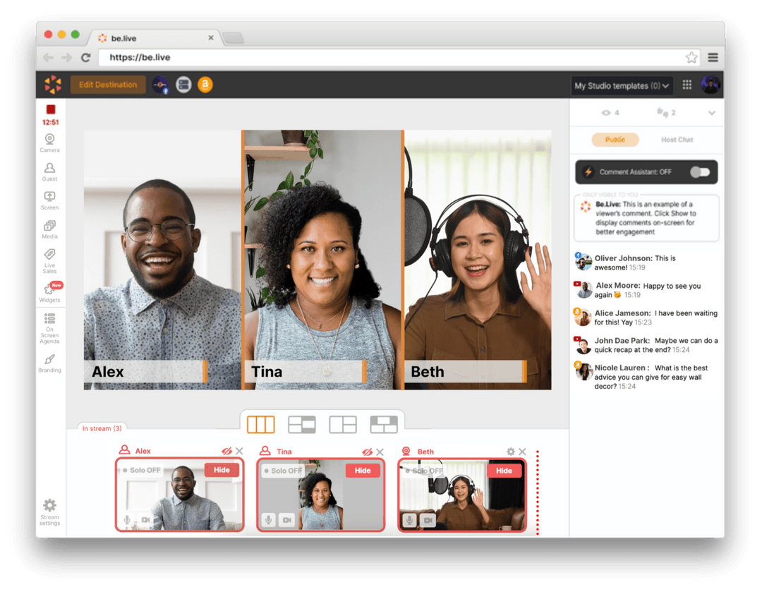 Be.Live - Live Streaming Made Easy