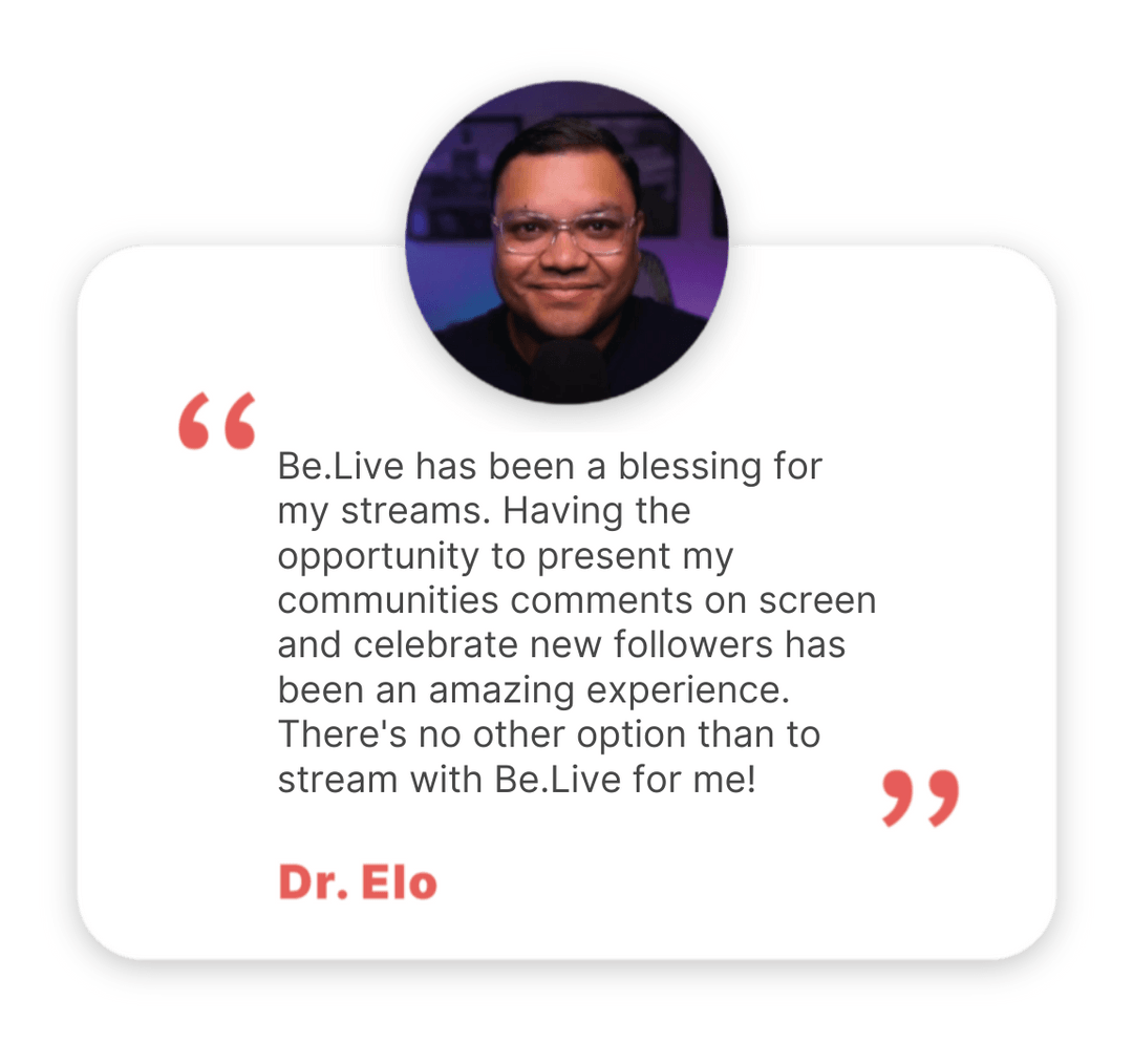 Be.Live - Live Streaming Made Easy