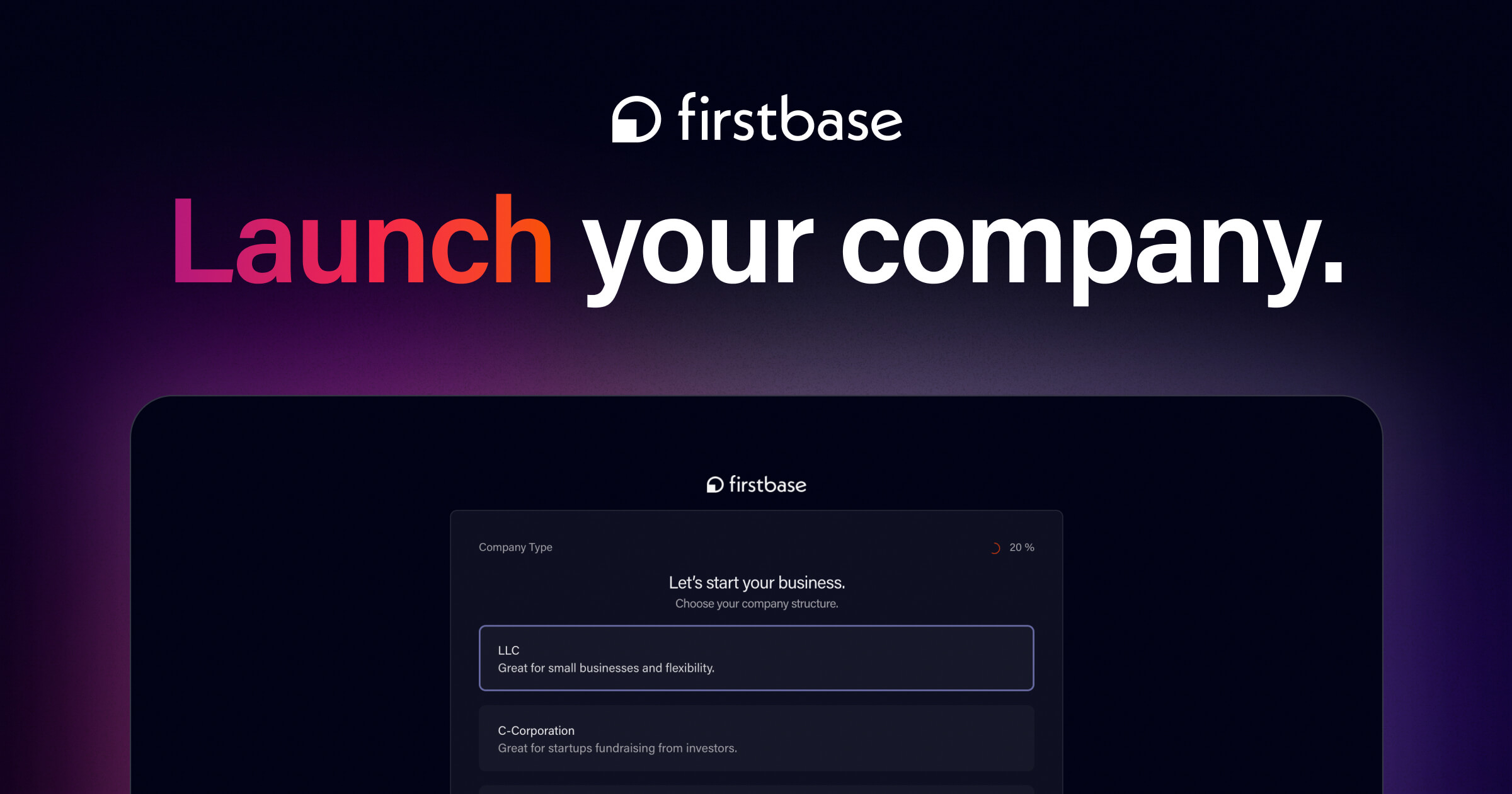 Firstbase Start™ | Start a US company in minutes