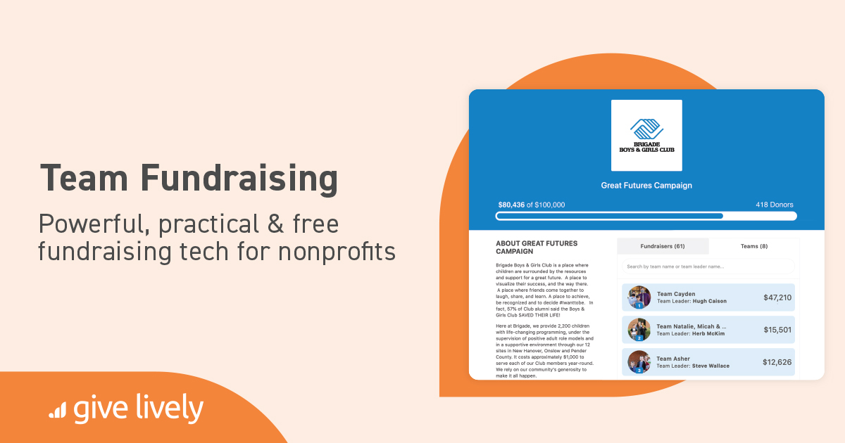 Team Fundraising | Give Lively