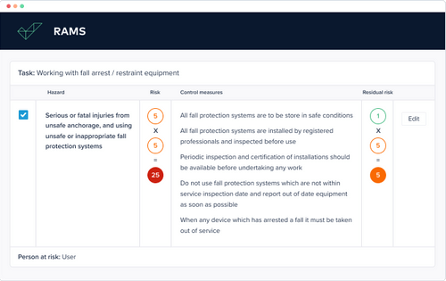 RAMS software | Risk assessment, method statement app - HandsHQ