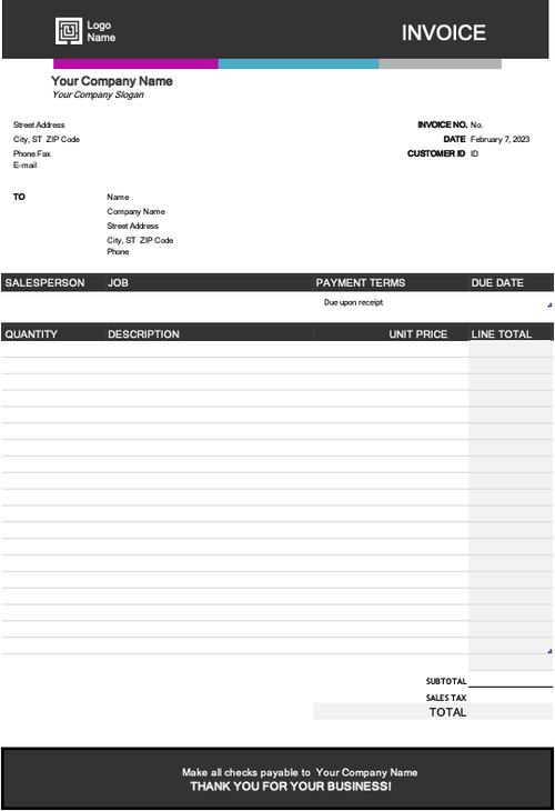 Free Excel Invoice Templates | Download & Customize Now
