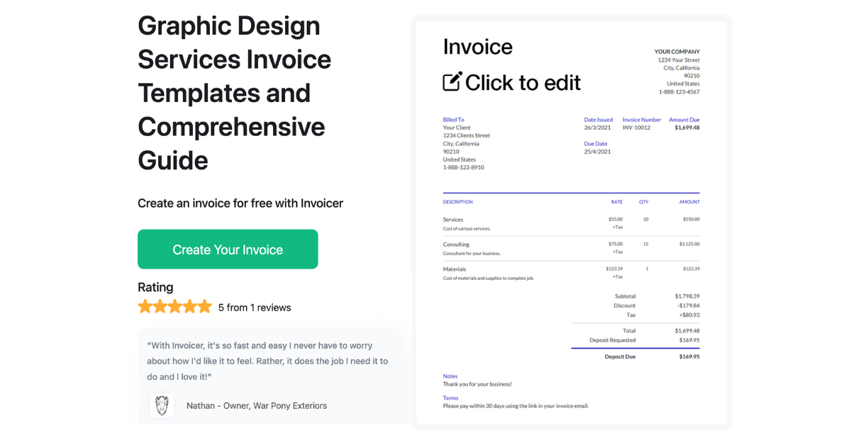 Graphic Design Services Invoice Templates and Comprehensive Guide