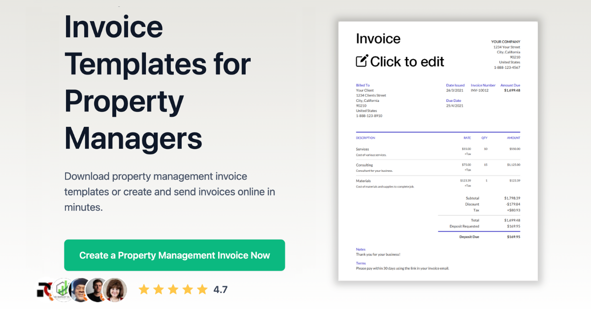 Invoice Templates for Property Managers