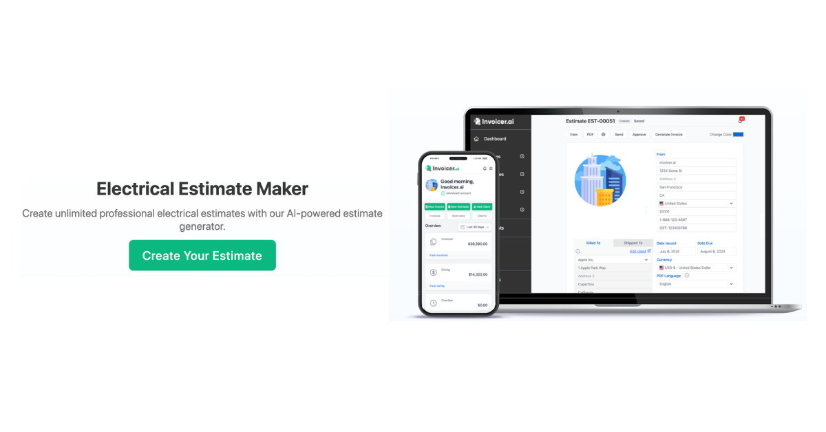Electrical Estimate Maker | Create & Send Estimates Online