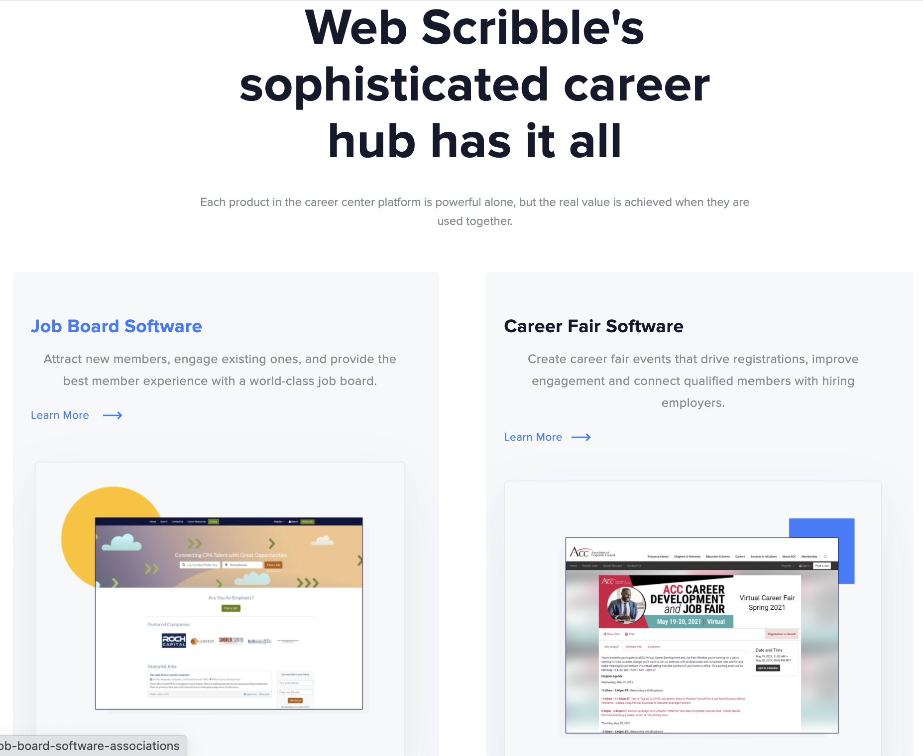 Features | #1 Job Board Software for Associations | Web Scribble