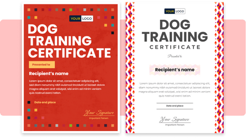 5 FREE Dog Training Certificate Templates | Virtualbadge.io