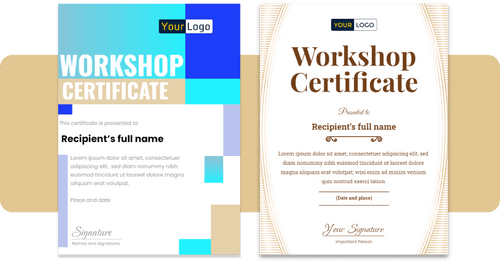 5 FREE Workshop Certificate Templates | Virtualbadge.io