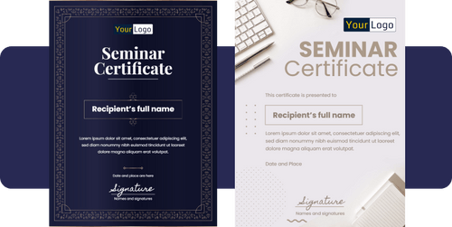 5 FREE Seminar Certificate Templates | Virtualbadge.io