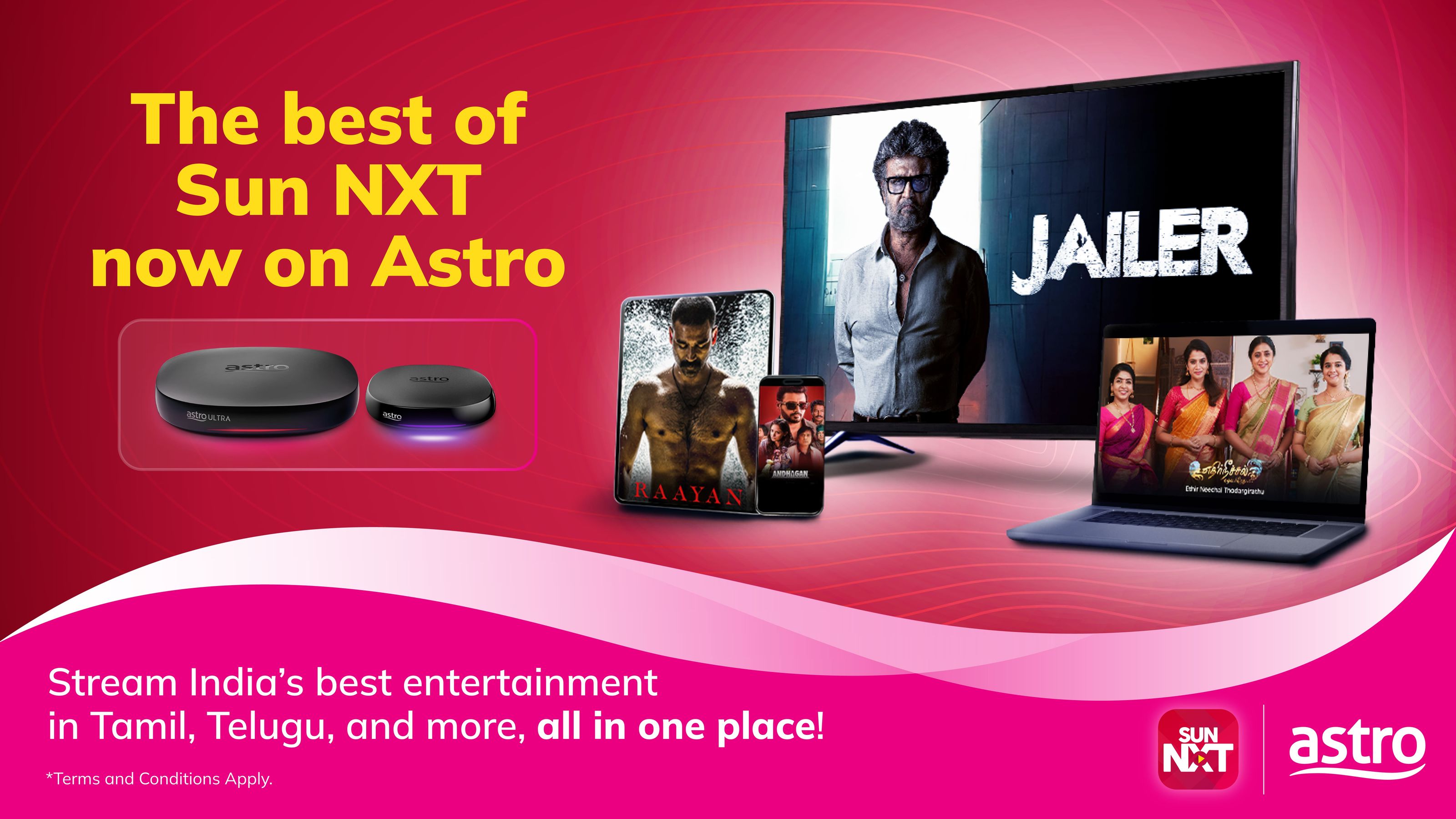 Astro and Sun NXT Partner to Bring the Best of Indian Entertainment to ...