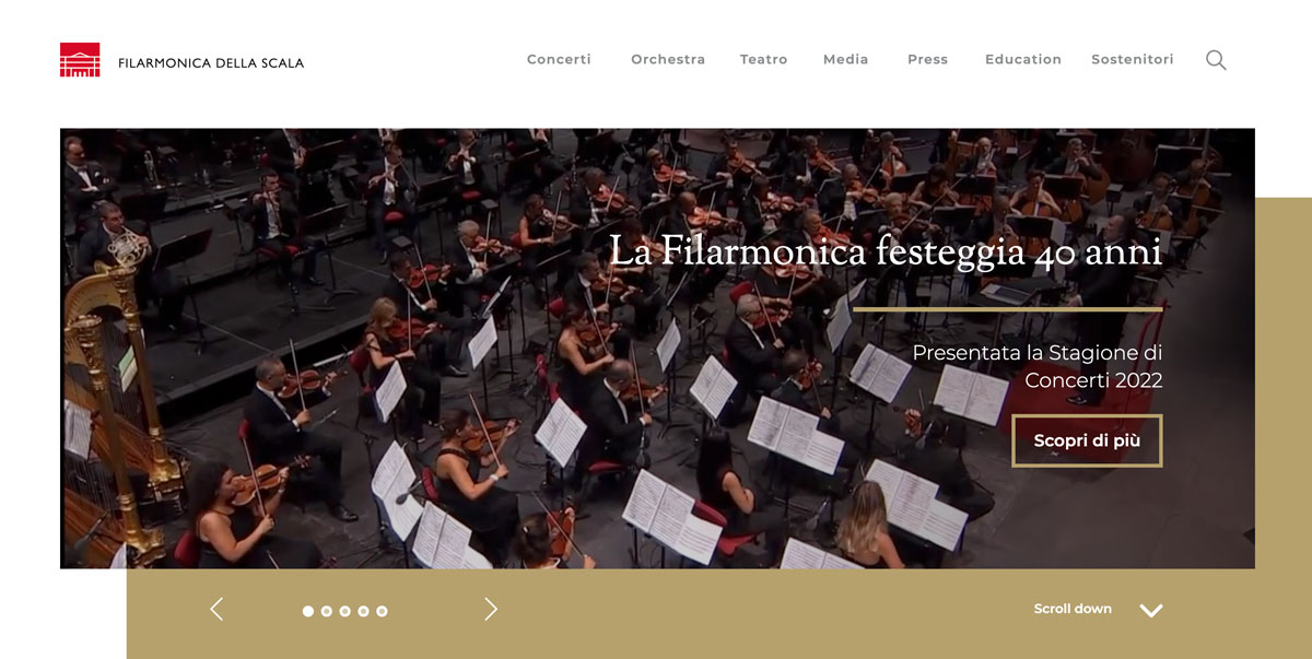 Filarmonica Della Scala Di Milano - Calendario Concerti