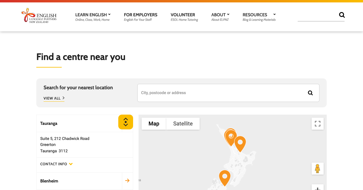English Language Partners | Our centres - 21 centres nationwide