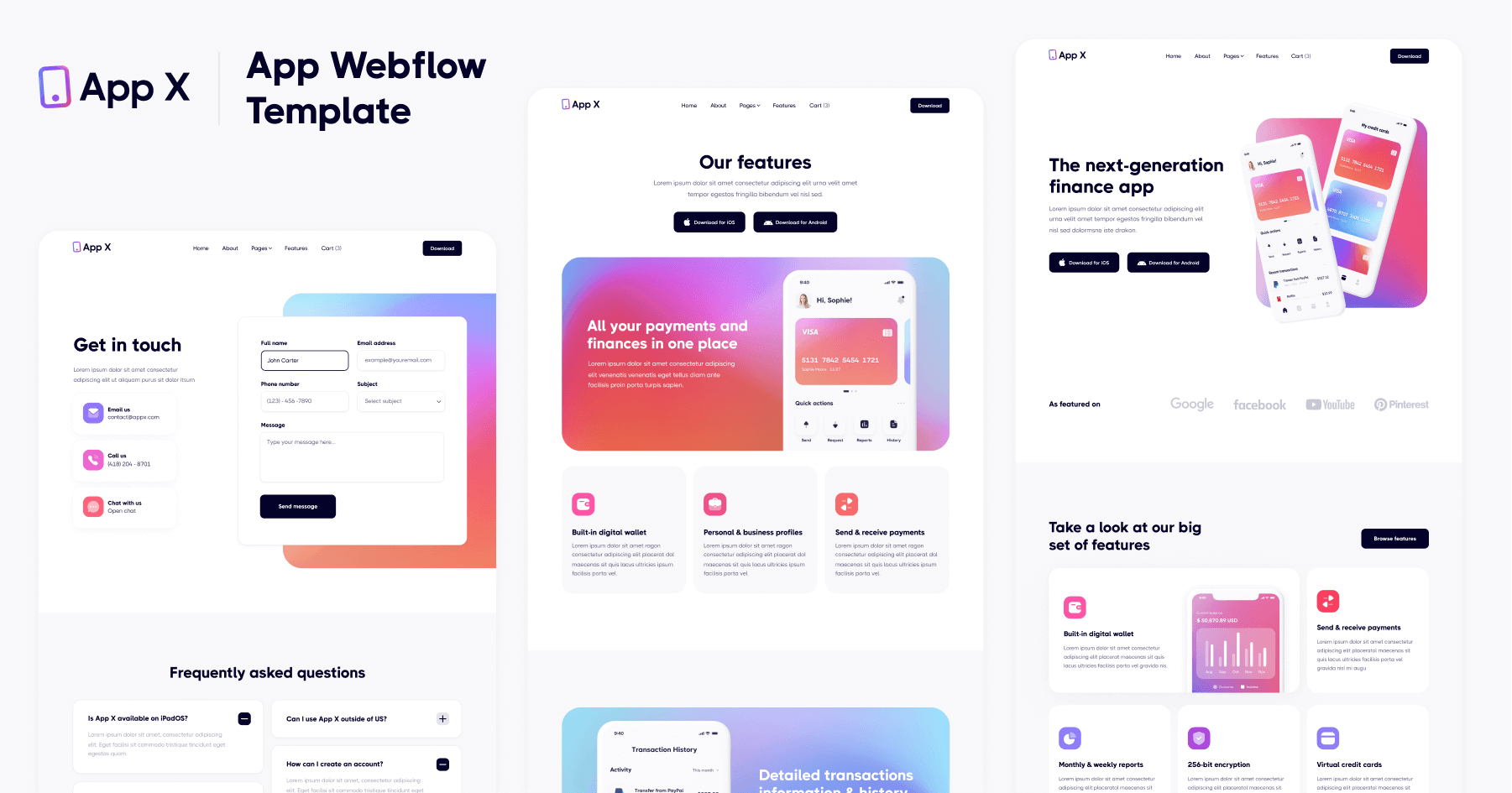 Checkout - App X - Webflow Ecommerce Website Template