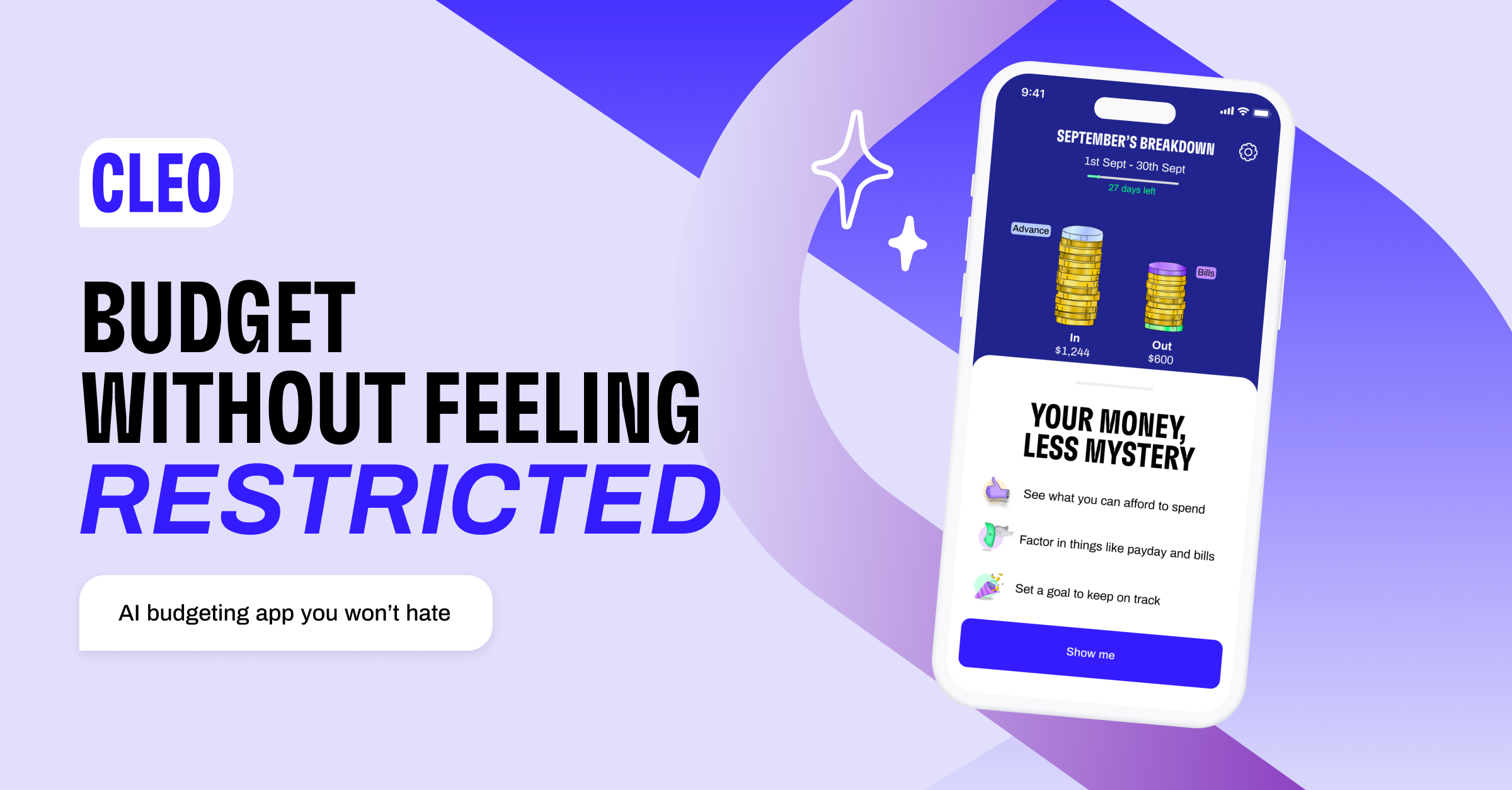 AI-powered Budgeting App | Budget Planning & Tracking | Cleo