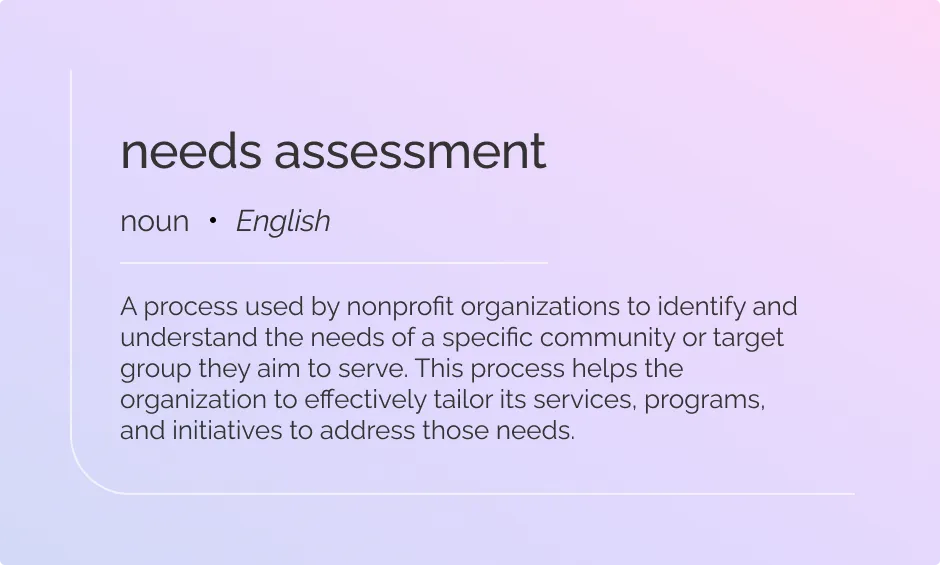 9 Steps To Conducting A Needs Assessment For Your Nonprofit | Instrumentl