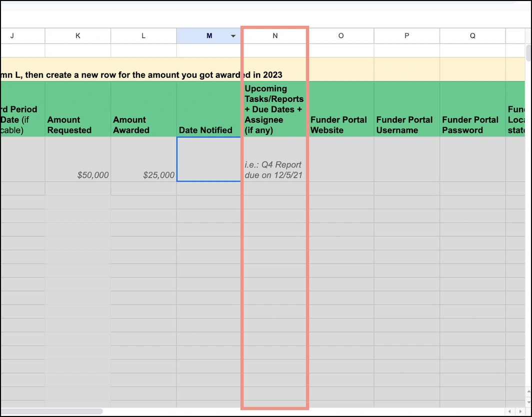 Easy To Use Grant Tracker Spreadsheet [Template] | Instrumentl