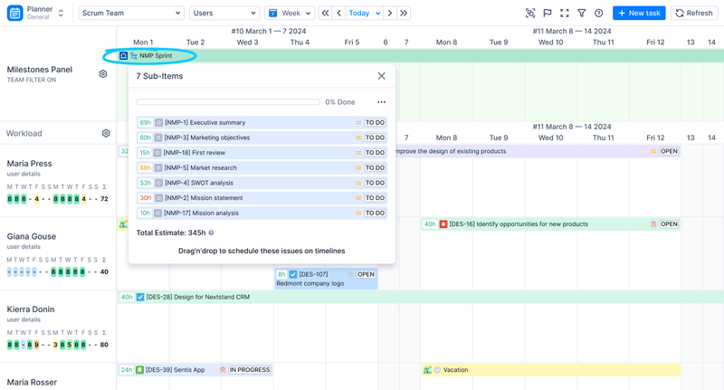 Advanced Jira Timeline View & Timeline Planning in Jira