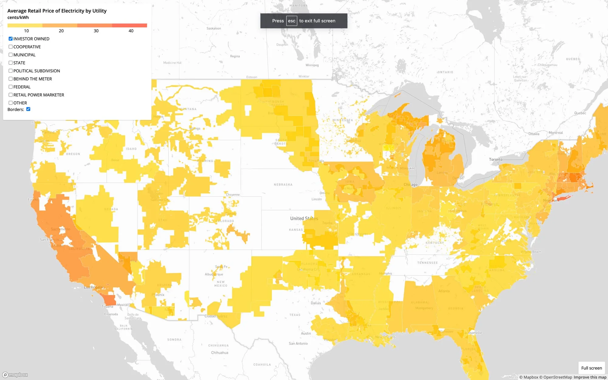 Map: Retail Electricity Price by Utility | DG+