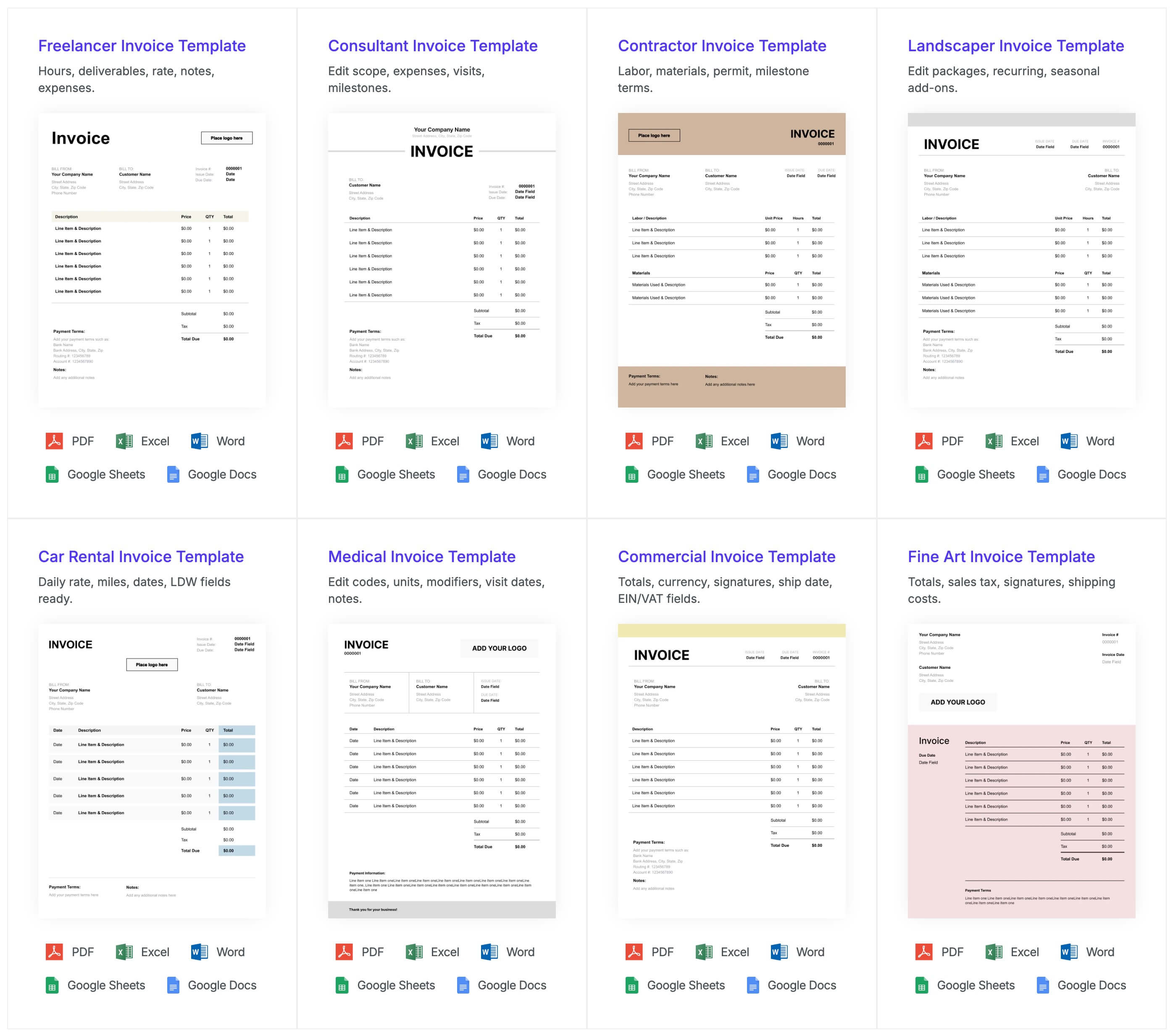 Education Invoice Templates - Download & Edit (Free)