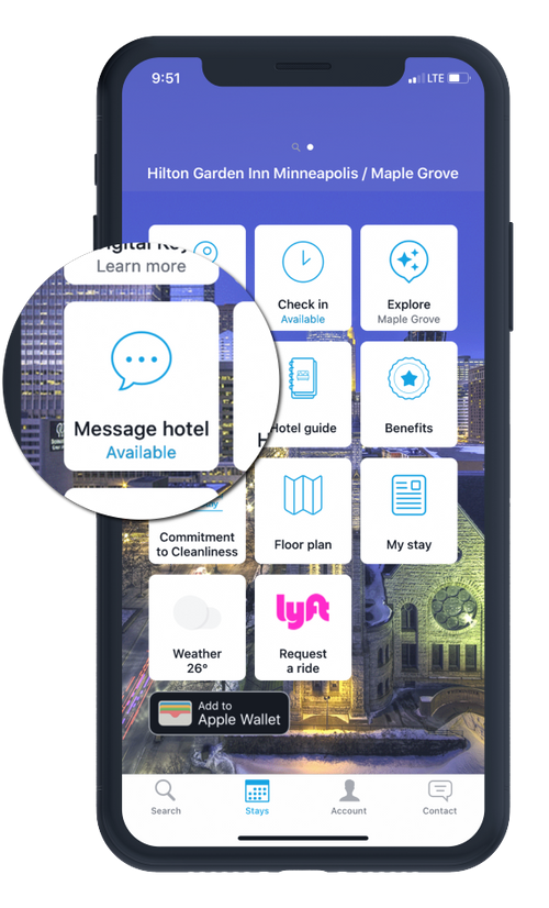 Messaging in the Hilton Honors App | Kipsu