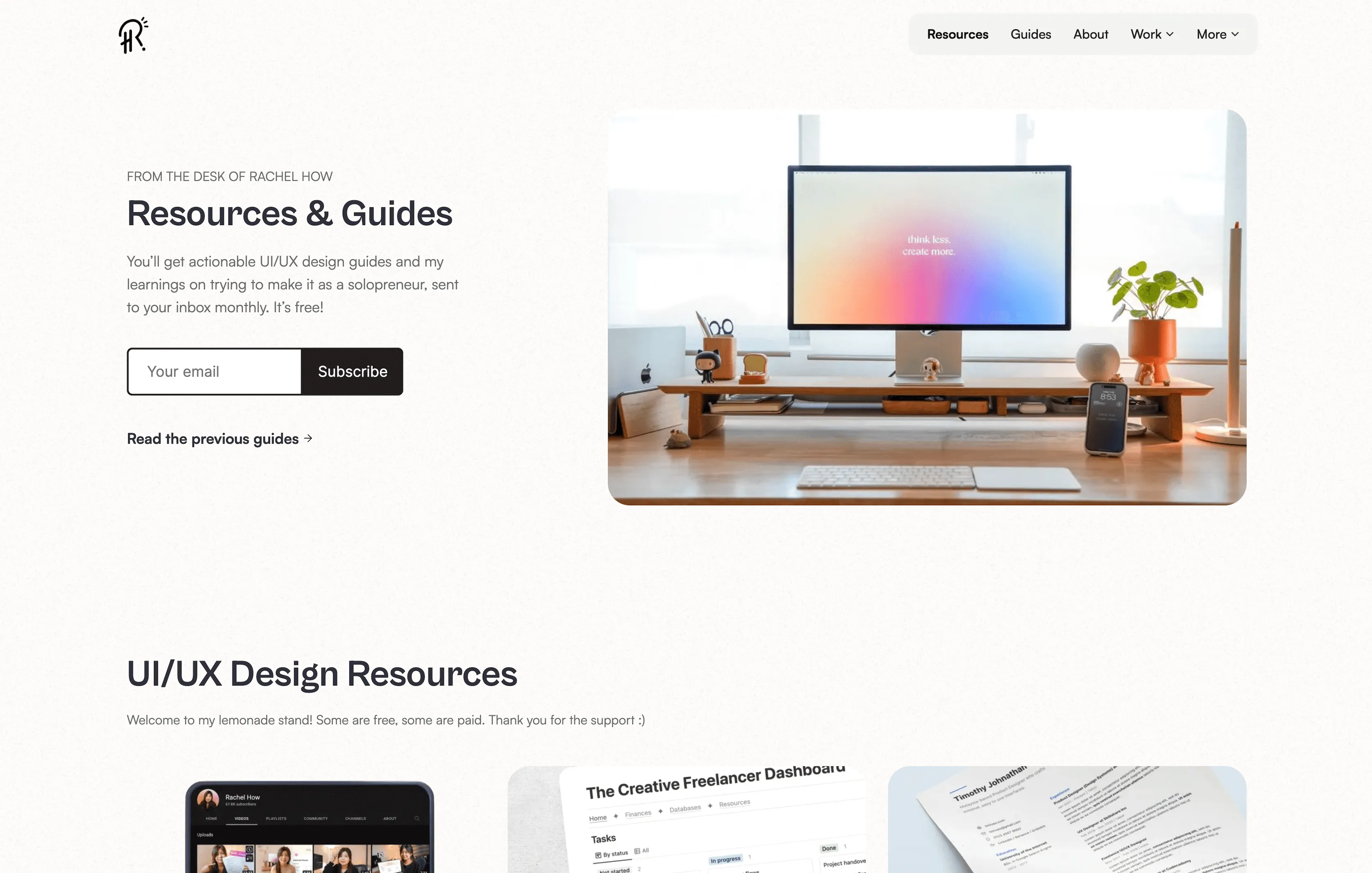 Resources | Rachel How