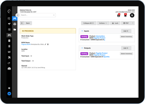 Elevated Signals | Manufacturing Software