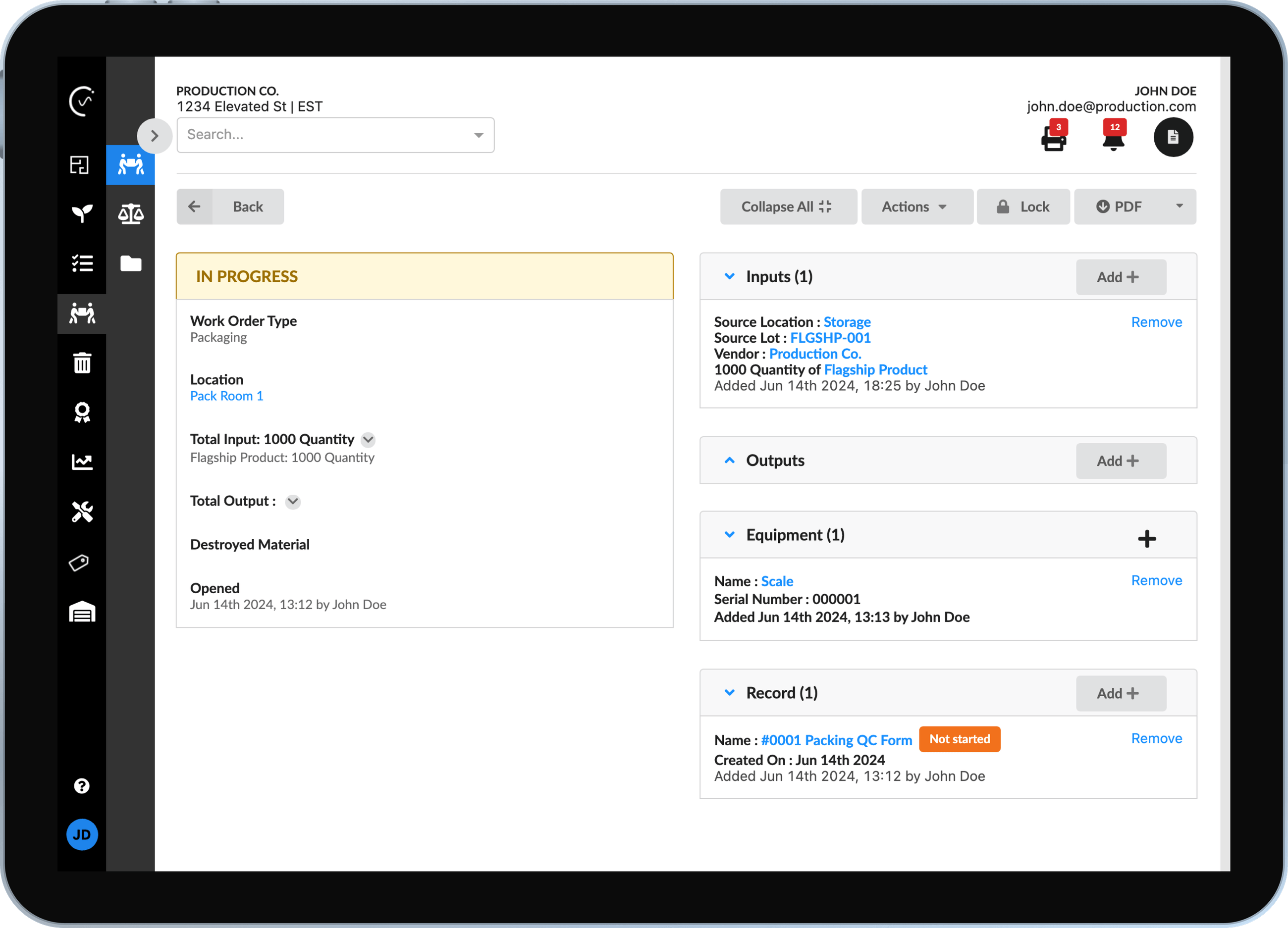 Elevated Signals | Manufacturing Software
