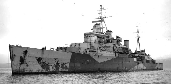 Royal Navy Fiji class Cruisers: HMS Bermuda (52), HMS Fiji (58), HMS ...