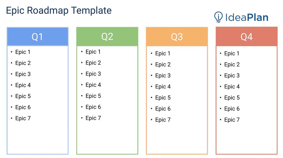 Epic Roadmap Slide Template