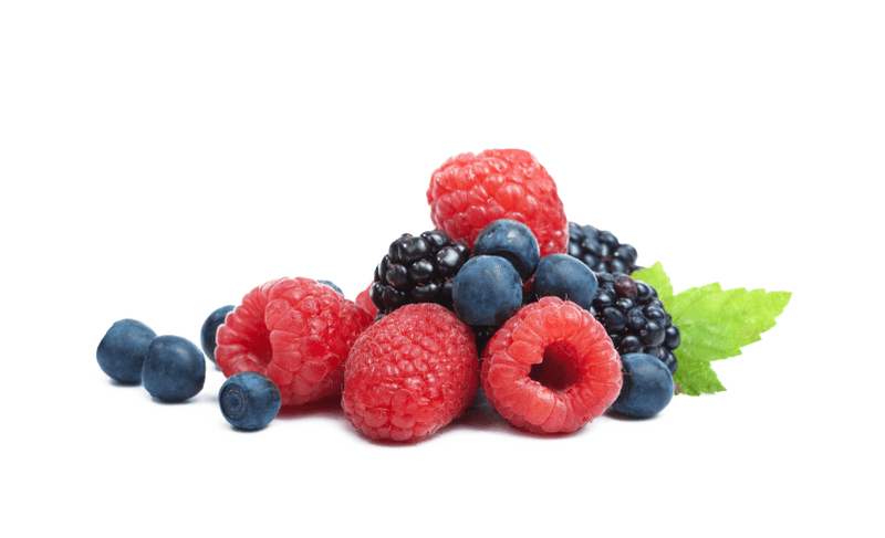 Luchtige chocoladecake met rood fruit