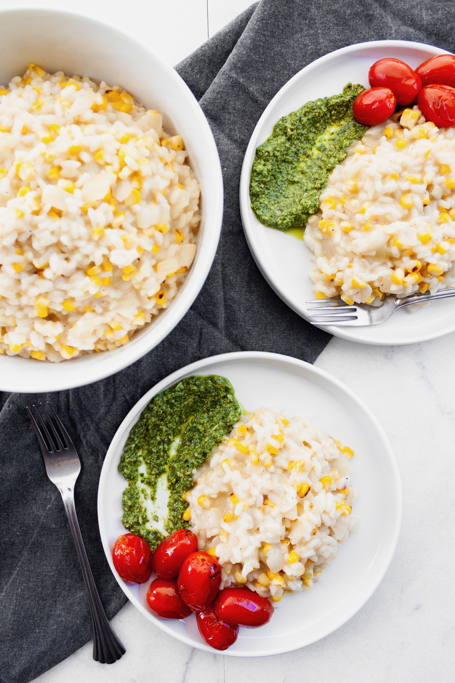 Grilled Summer Corn Risotto
