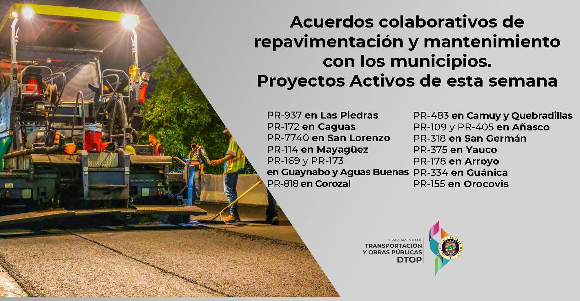 DTOP | Dept. de Transportación y Obras Públicas