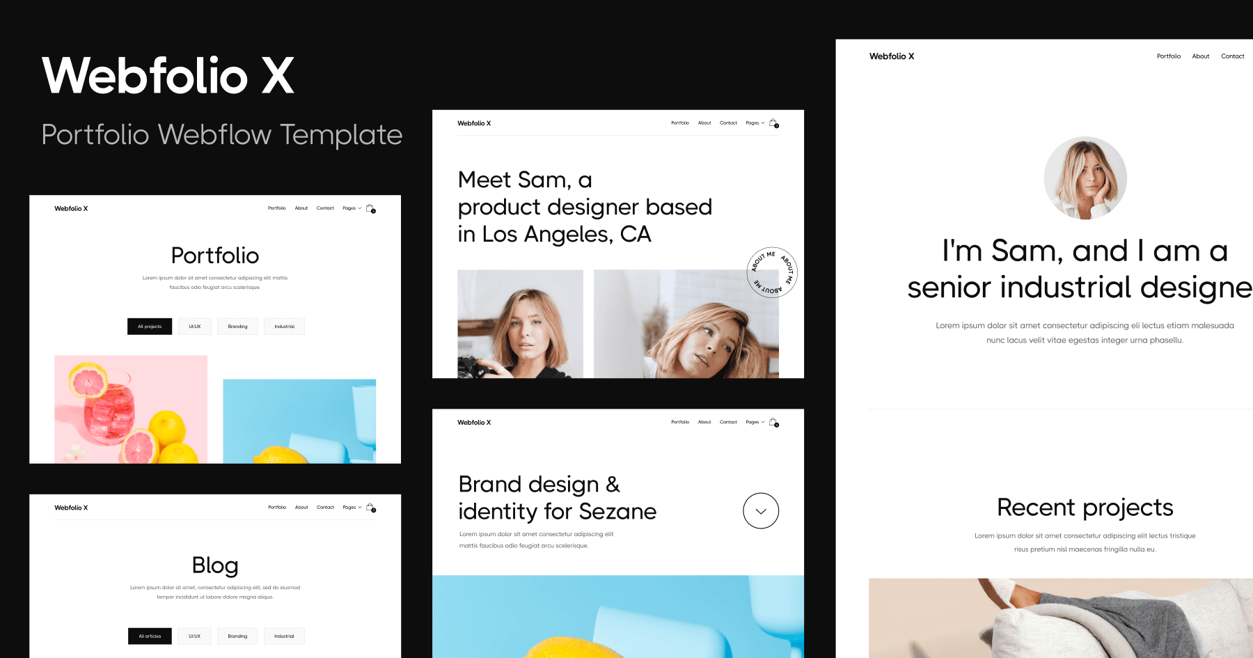 Portfolio - Webfolio X - Webflow Ecommerce website template
