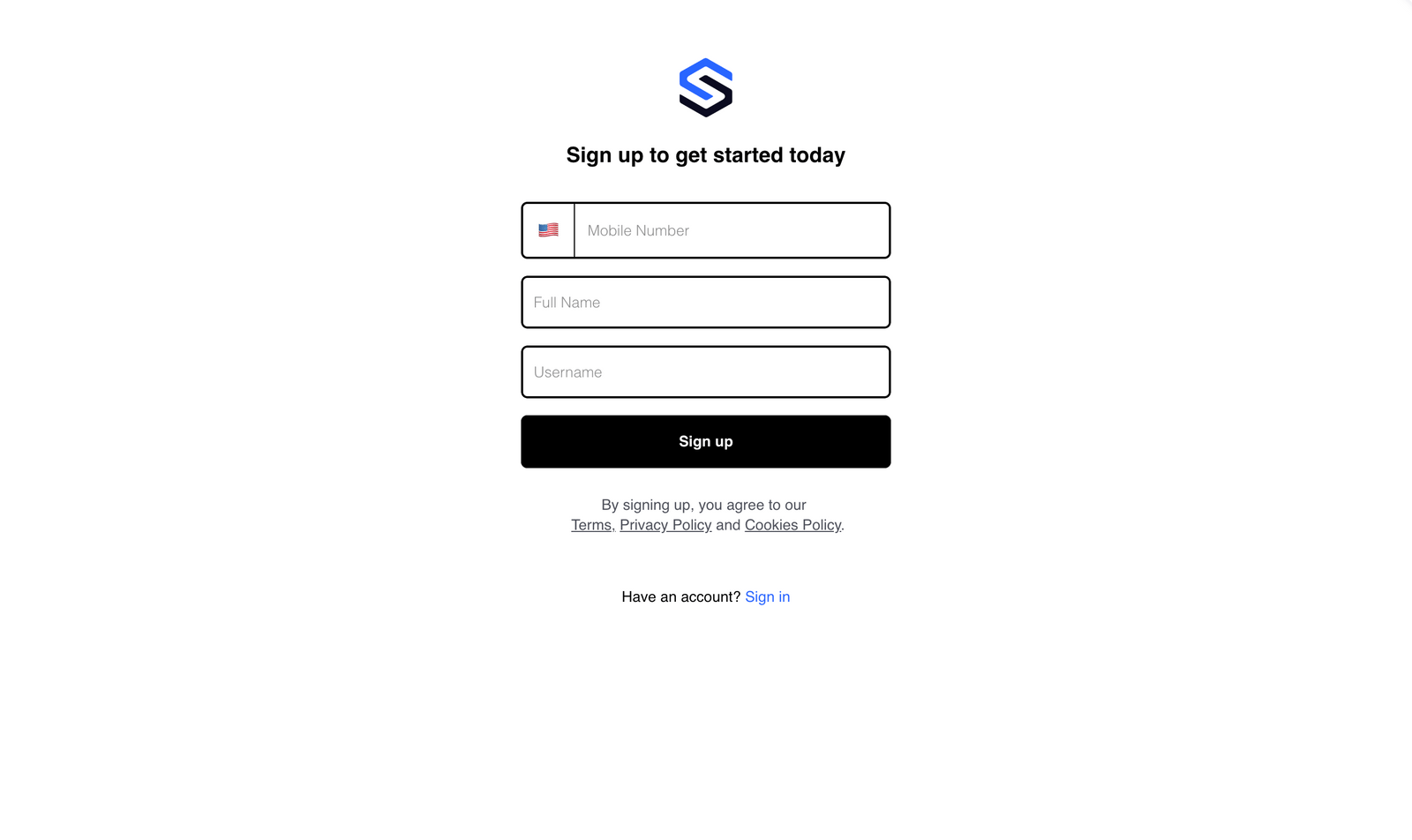 SMS Signup Flow - Form Template