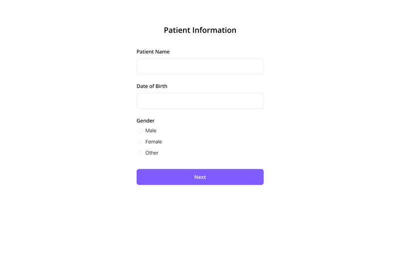 Patient Registration Form - Form Template