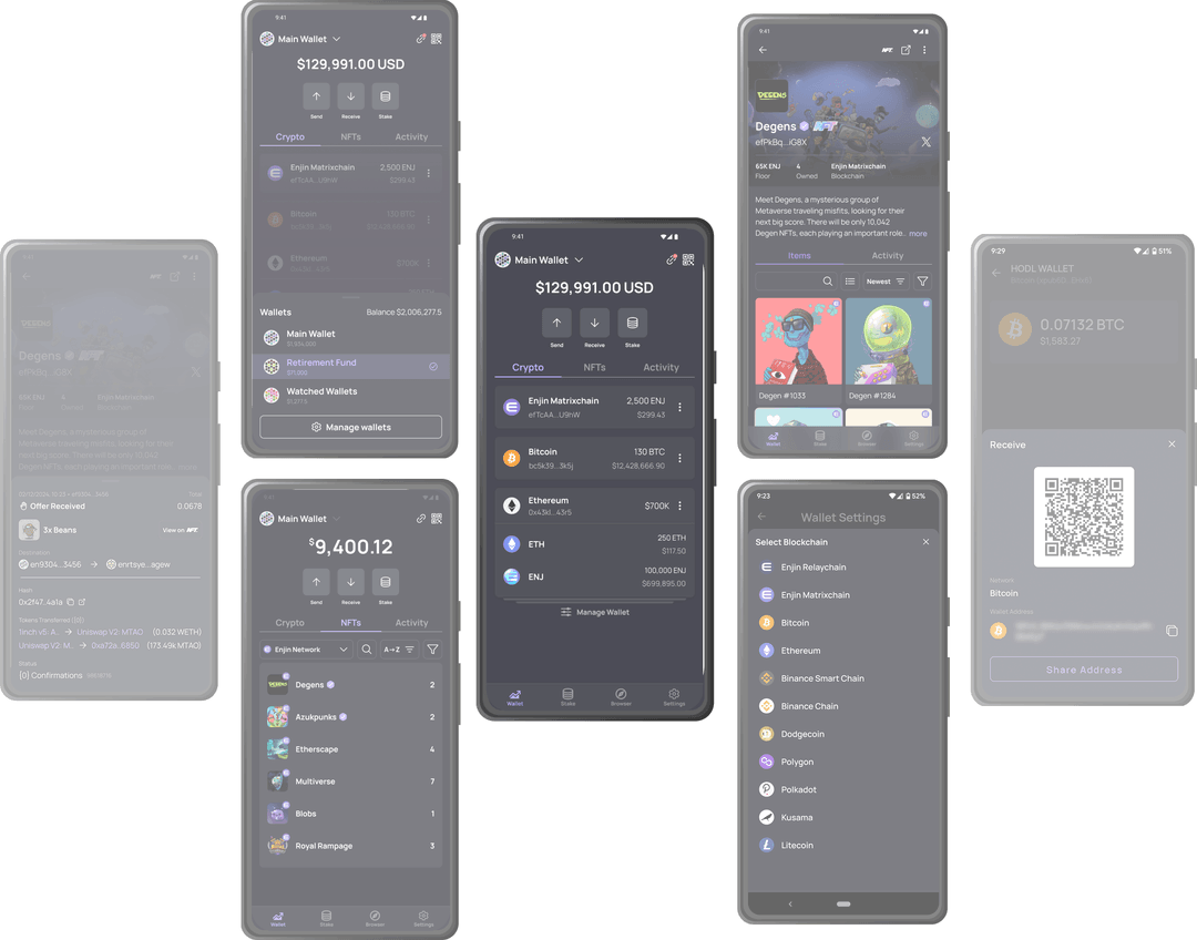 Enjin Wallet - NFT & Web3 Crypto Gaming Wallet - Built-in Exchange Swaps