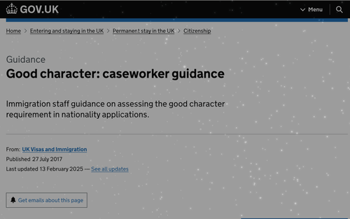 Wilsons News | Challenge to ‘good character’ citizenship guidance