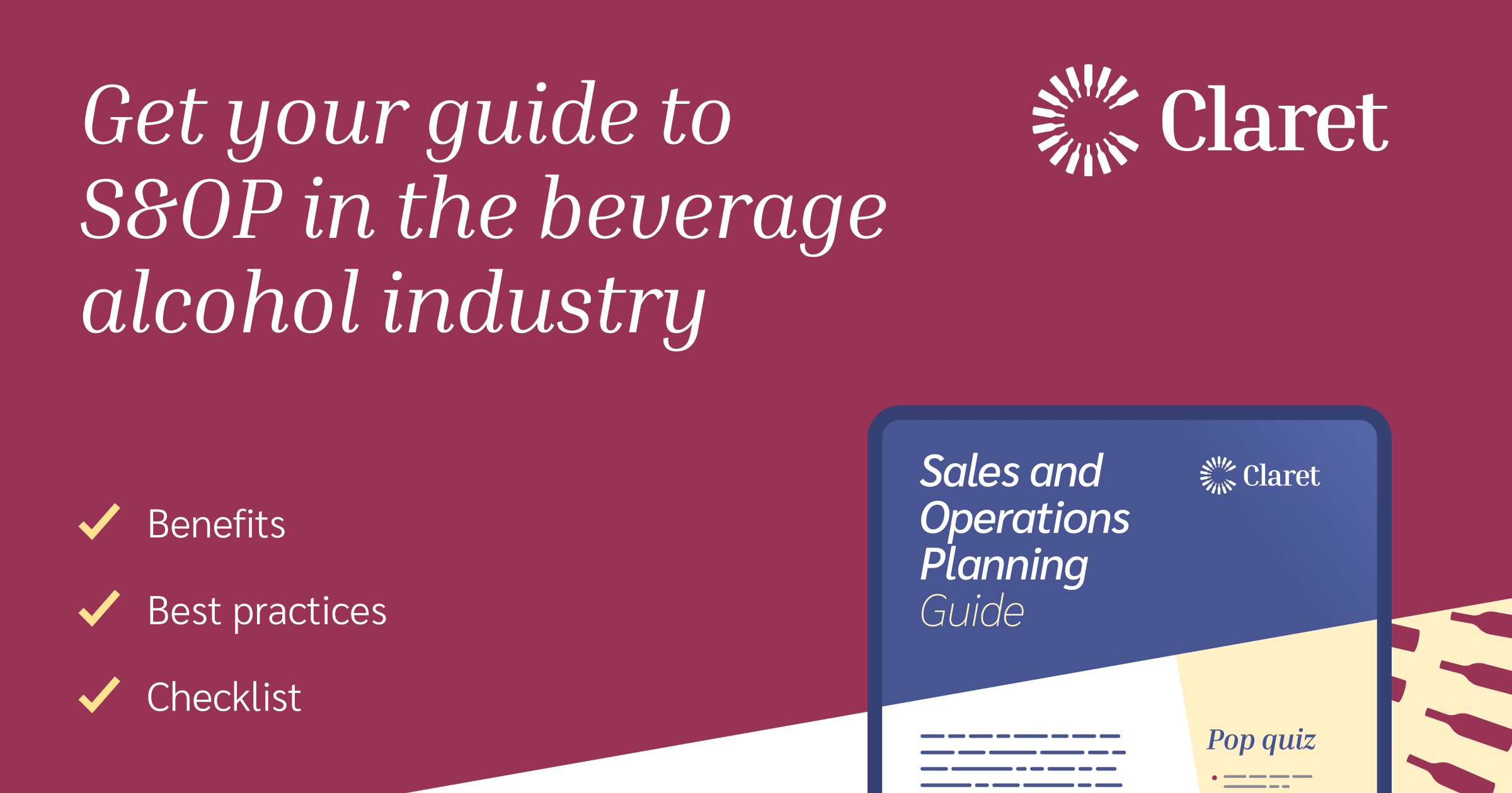 Claret S&OP Guide: Boost Profitability in Bev Alc