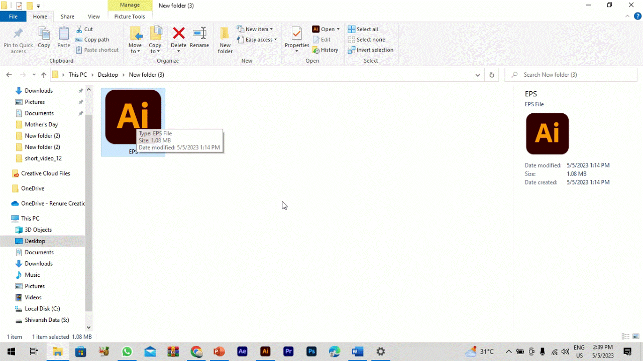 Open EPS File in PowerPoint 2023