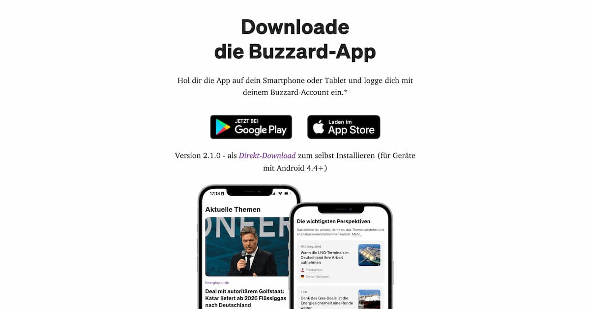 Buzzard - News-App hier downloaden