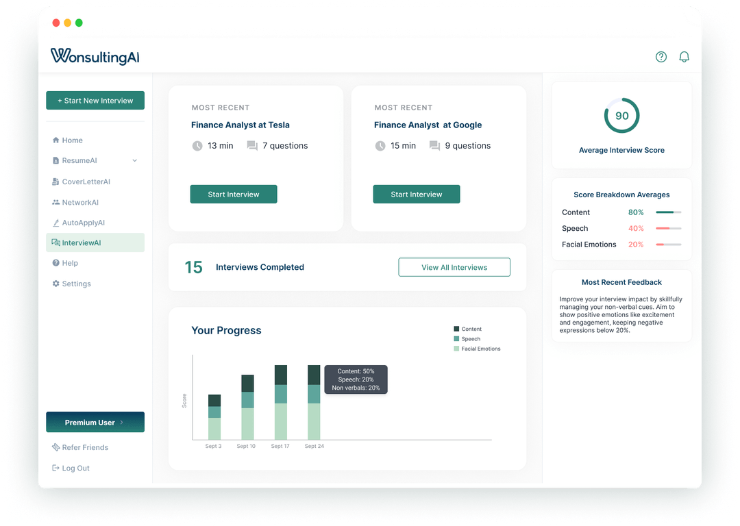 InterviewAI by Wonsulting - Your AI Interviewer