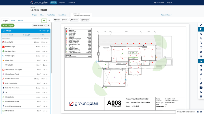 Cloud Based Electrical Estimating & Takeoff Software - Groundplan