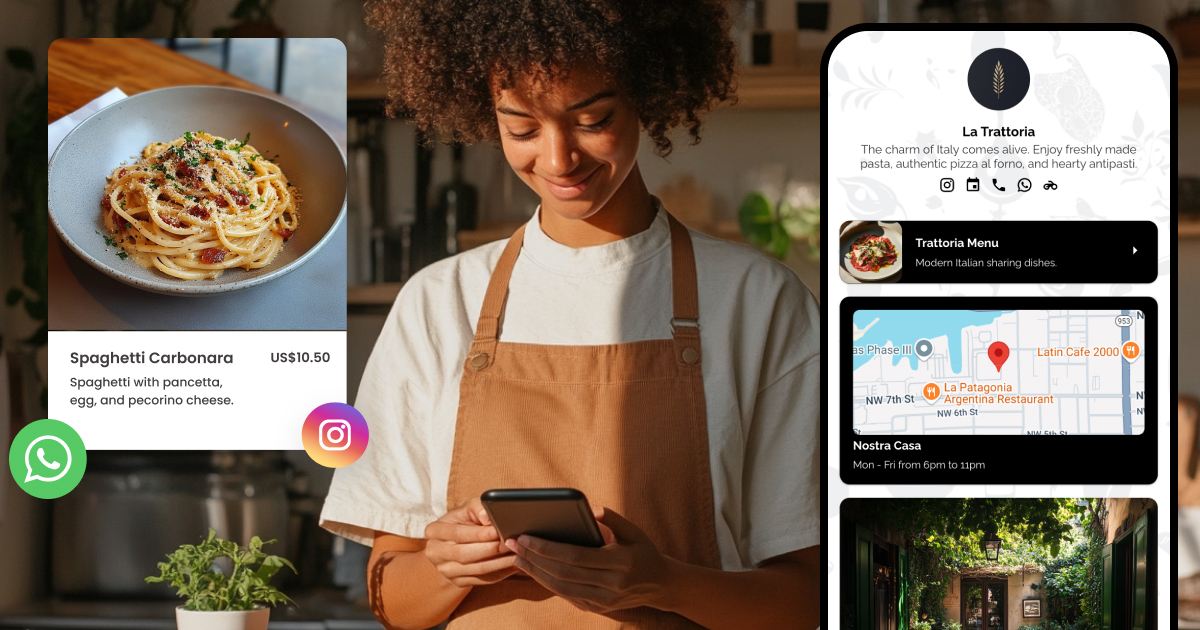 Crea tu menú digital gratis con menu.link y acepta pedidos por WhatsApp