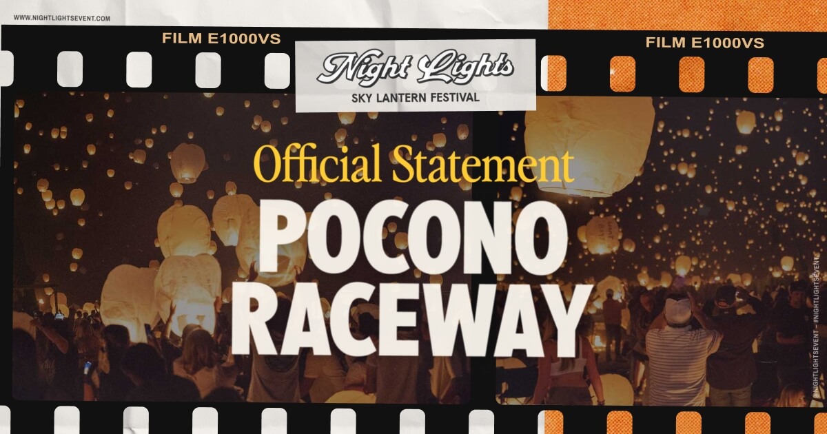 Night Lights at Pocono Raceway on Saturday has been rescheduled to Sunday.