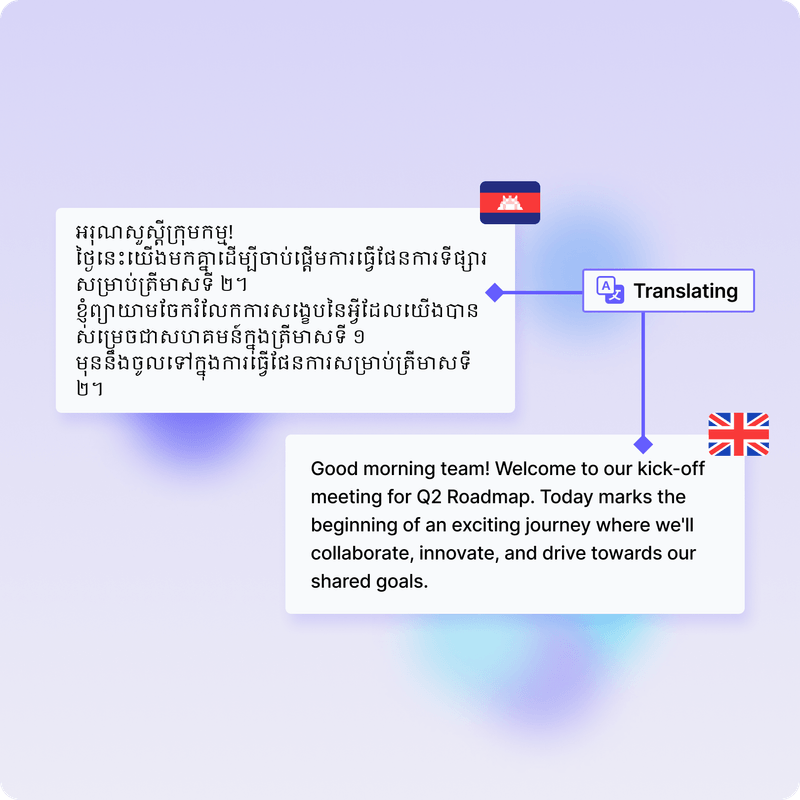 Translate Khmer Meetings with Tactiq AI