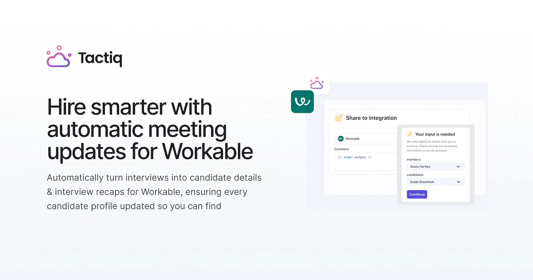 TactiQ.io: la actualización funciona después de cada entrevista