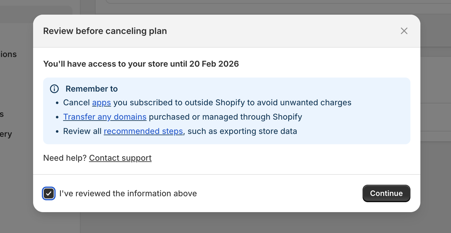 How to Cancel Shopify Subscription (Store, Apps & Billing) - 2026 Guide