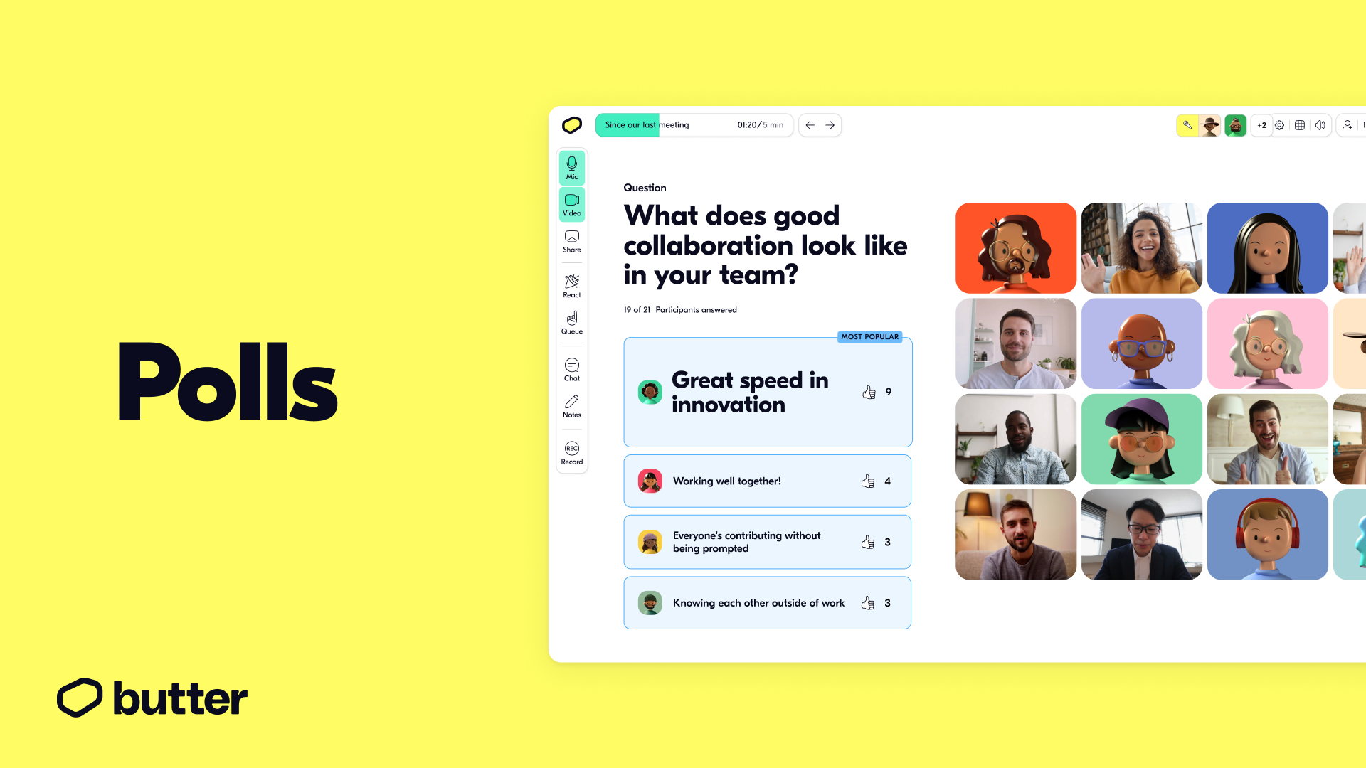 Butter Polls | Open-ended, word cloud & multiple-choice polls