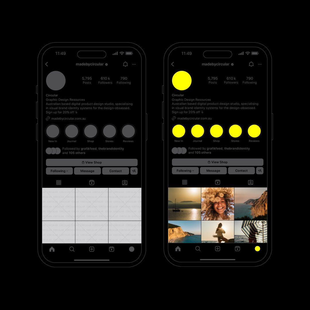 Instagram Frames — Made by Circular — Adobe brand templates for ...