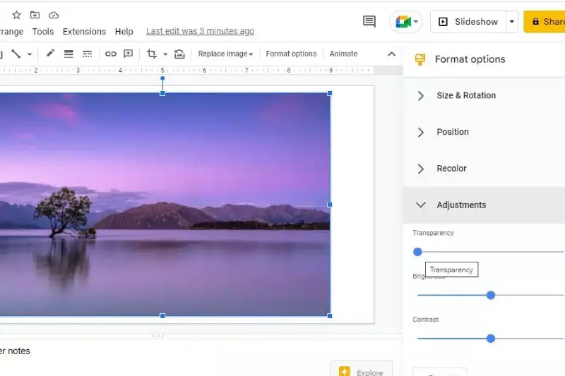 How To Make The Background Transparent In Google Slides?